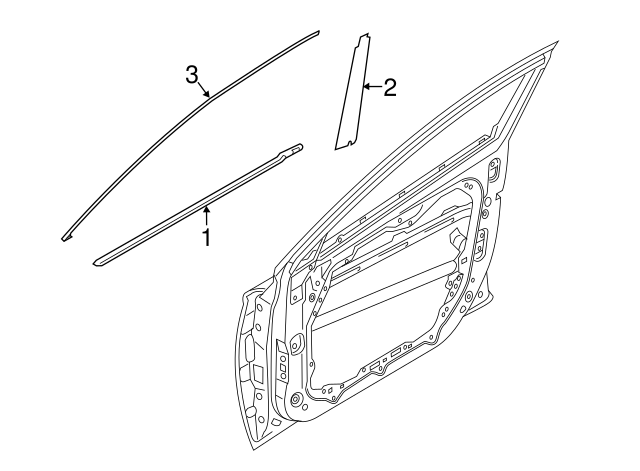 82850-G3000 - Door Reveal Molding 2018-2020 Hyundai Elantra GT ...