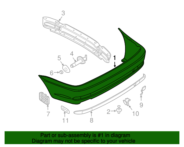 Genuine BMW 51-12-7-112-643 | Bumper Cover | FREE Shipping on Most ...