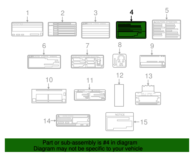Genuine OEM Label Part# 89356-47020 Fits 2016-2020 Toyota: Up To 35% ...