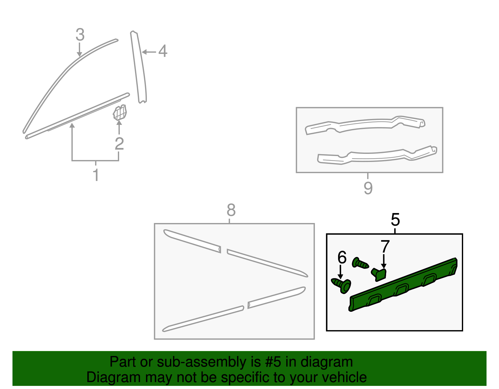 75332-SWA-003 - Lower Molding 2007-2011 Honda CR-V | Honda Parts Online