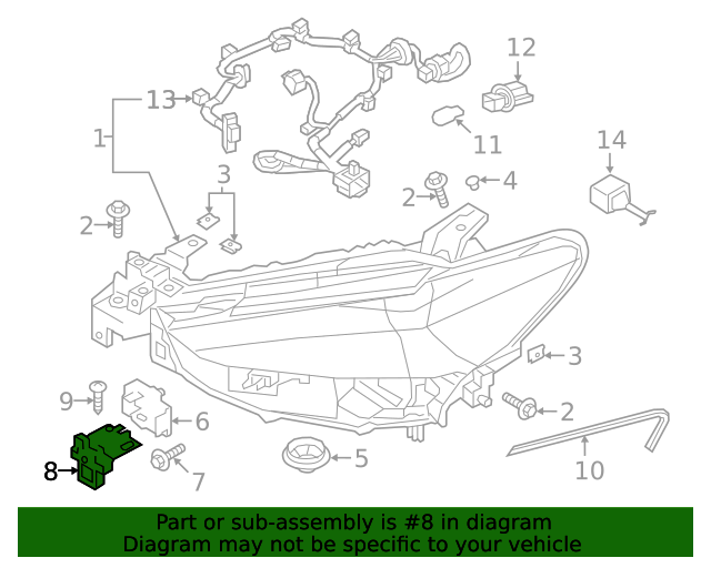 2018-2021 Mazda 6 Outer Bracket GSH7-50-ACXA | RealMazdaParts.com