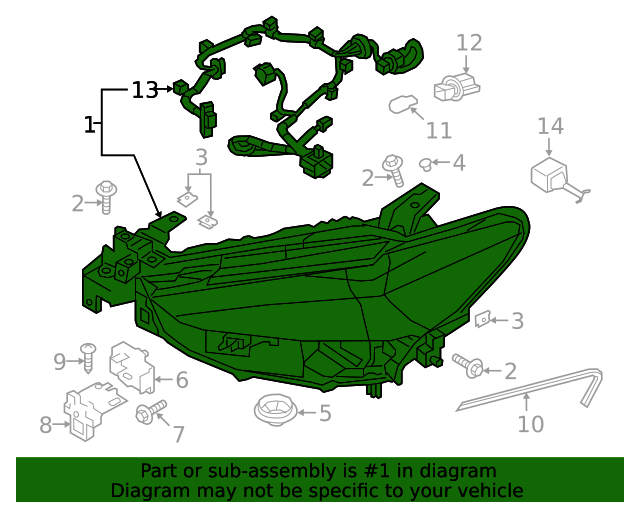 2018-2021 Mazda 6 Composite Headlamp GRF5-51-031A | Mazda-Parts