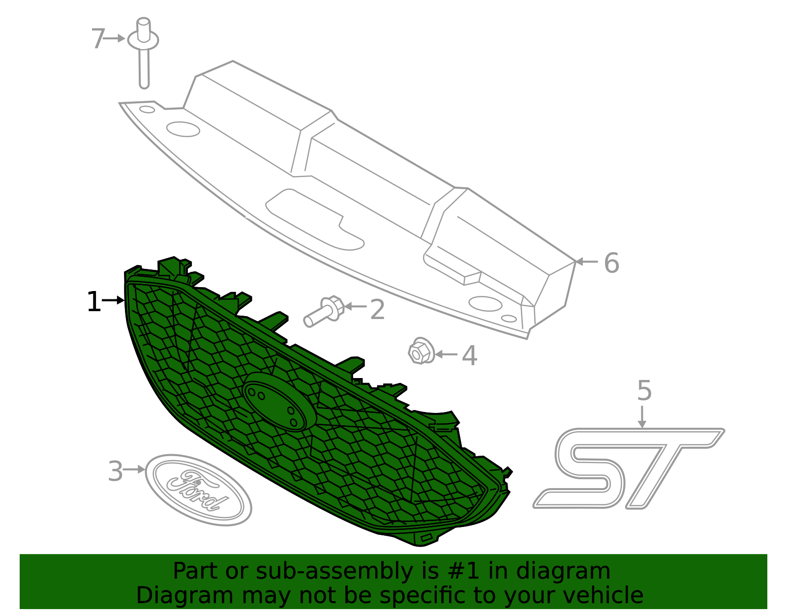 KT4Z-8200-BA - Grille 2019-2024 Ford Edge | Big 3 Auto Parts