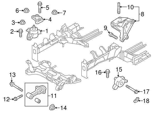 21825-F9100 - Mount Bracket 2018-2019 Kia Rio | Kia.Parts Store