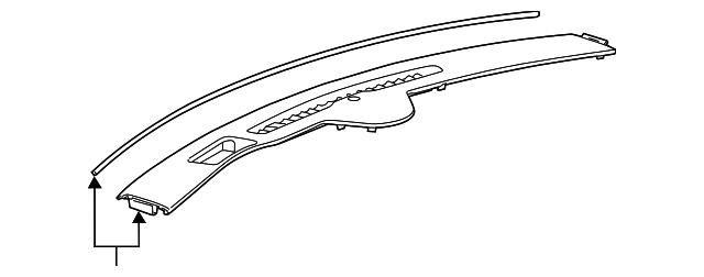 2015-2020 Cadillac Jet Black Instrument Panel Extension 84139152 GM ...