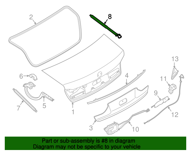 51248737930 - 2016-2019 BMW Lift Cylinder (51-24-8-737-930) | BMW of ...