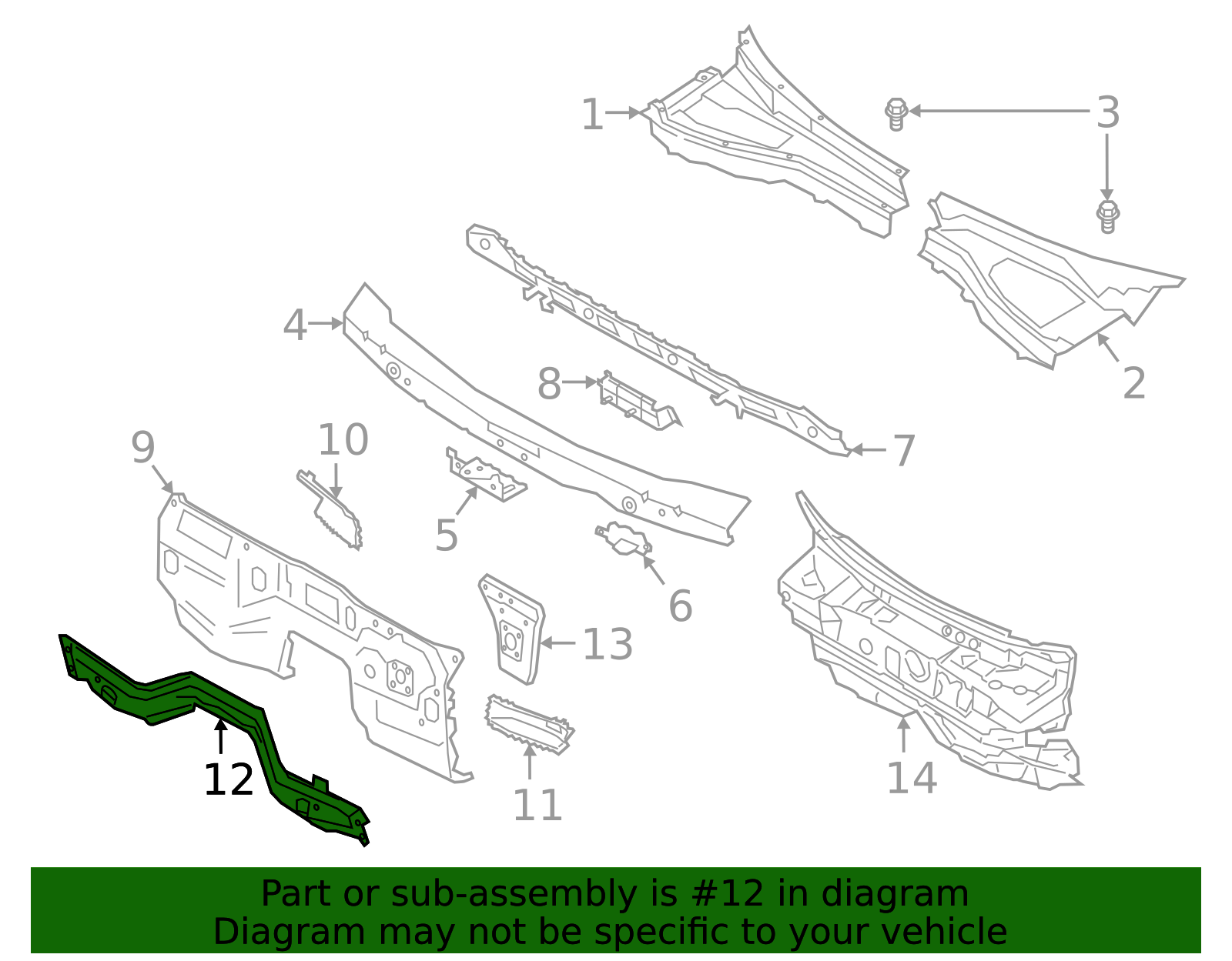2020-2025 Ford Dash Cross-Member L1MZ-7810414-A | QuirkParts