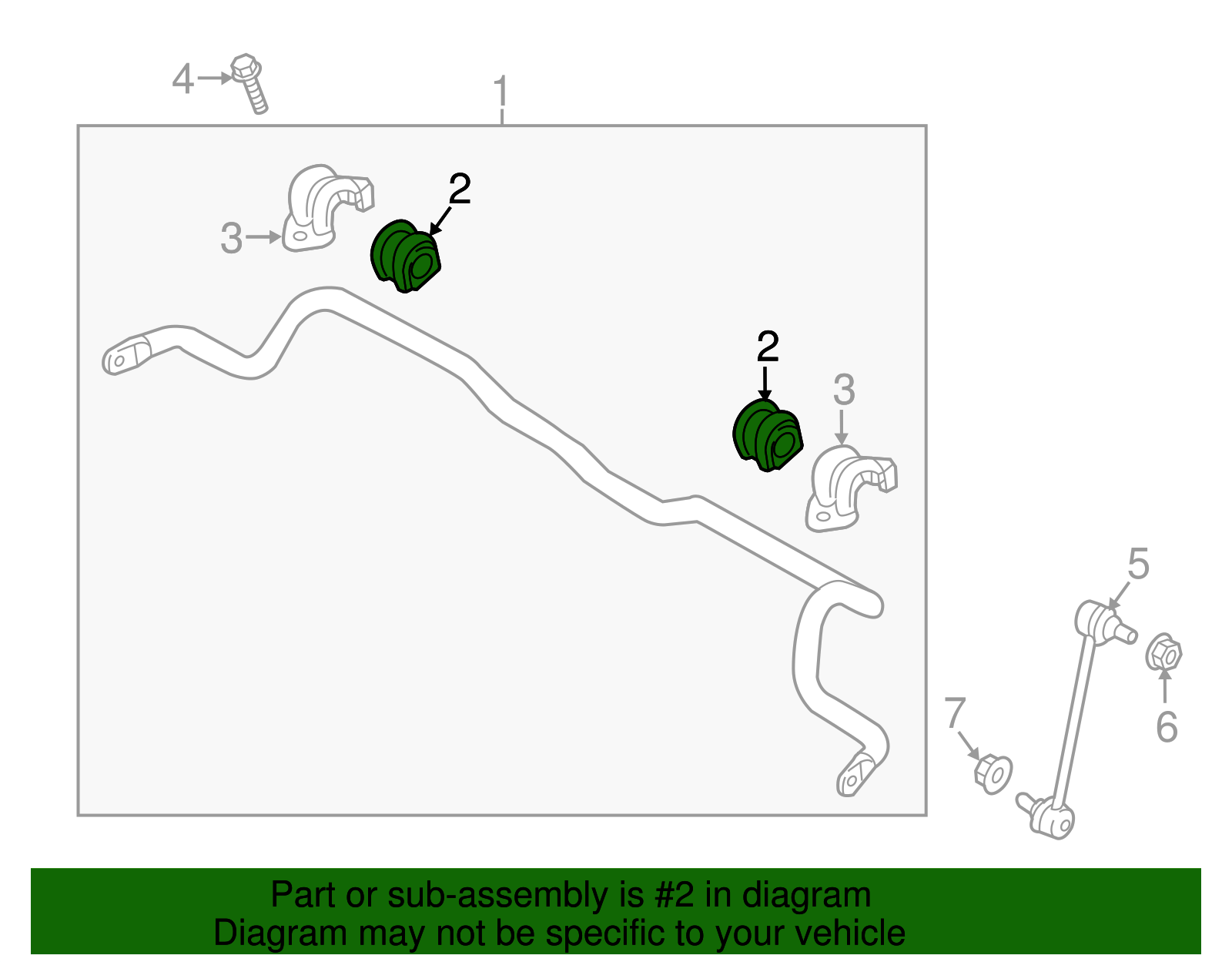 Genuine Stabilizer Bar Bushing for 2017-2022 Hyundai | Part# 54813 ...