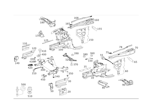 Wheel Well, Front Axle Carrier for 2011 Mercedes-Benz C 300 | Mercedes ...