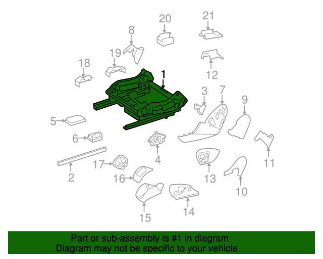 2003-2016 Mercedes-Benz Seat Adjustment 000-910-88-36 | Mercedes-Benz Parts