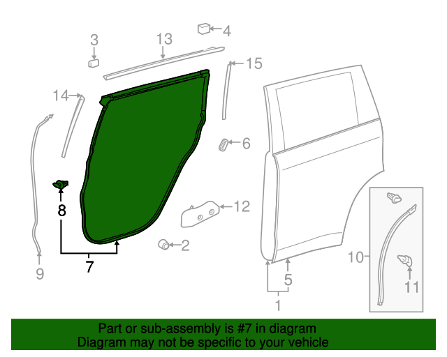 2014-2019 Toyota Highlander Door Weather-Strip 67871-0E050 | Toyota ...