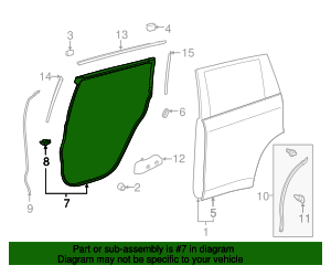 67872-0E050 - Door Seal 2014-2019 Toyota Highlander | AutoNation Parts