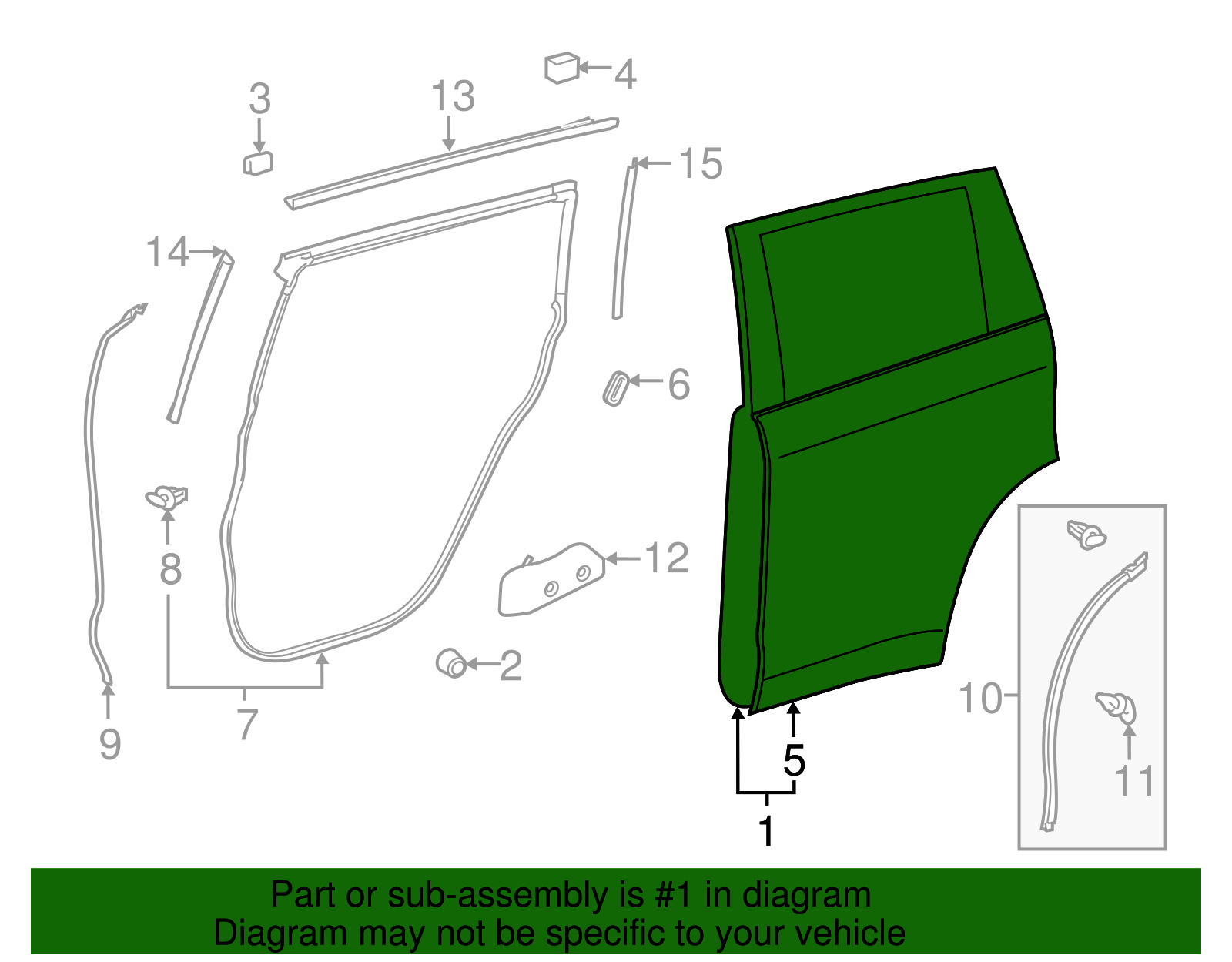 2014-2019 Toyota Highlander Door Shell 67003-0E110 | Toyota Parts Center