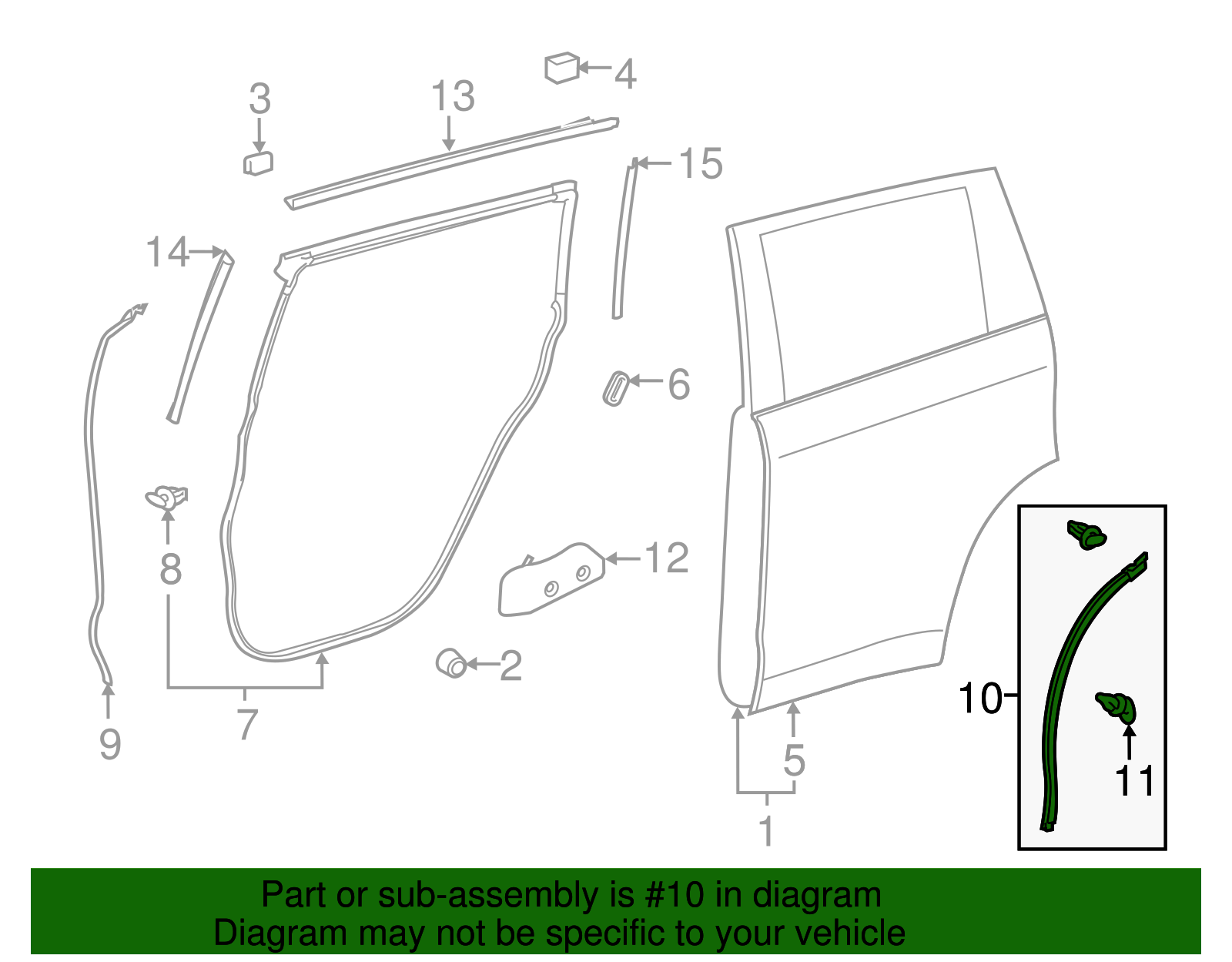 67888-0E050 - Weatherstrip - 2014-2019 Toyota Highlander | OEM Genuine ...