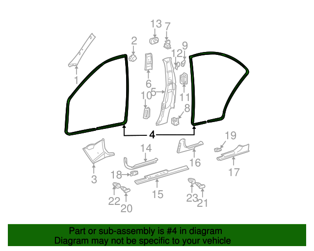 2000-2002 Mercedes-Benz Trim Molding 220-720-12-22 | MB OEM Parts