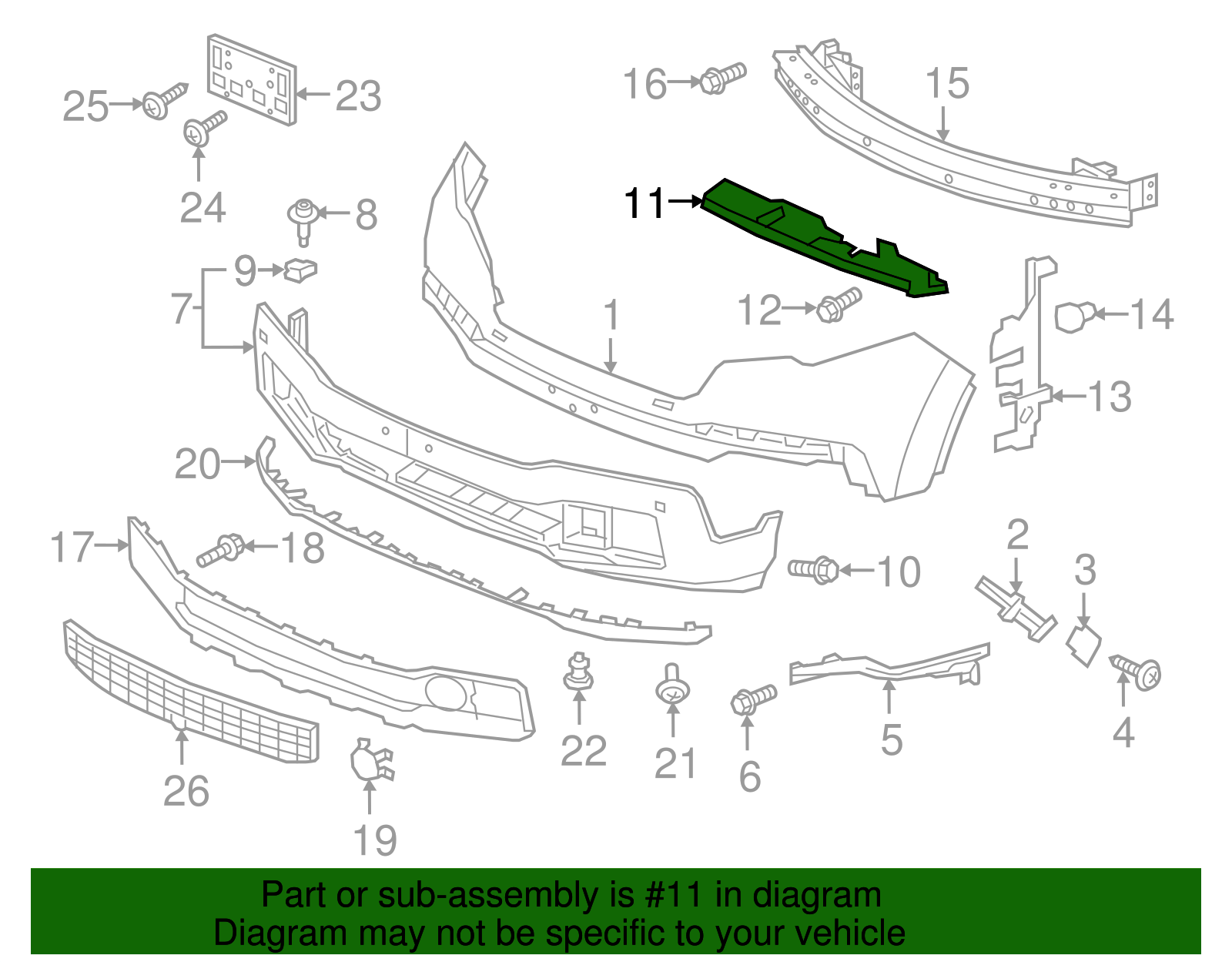 74113-T6Z-A00 - Plate Front Air Guide (Lower) - 2017-2020 Honda ...