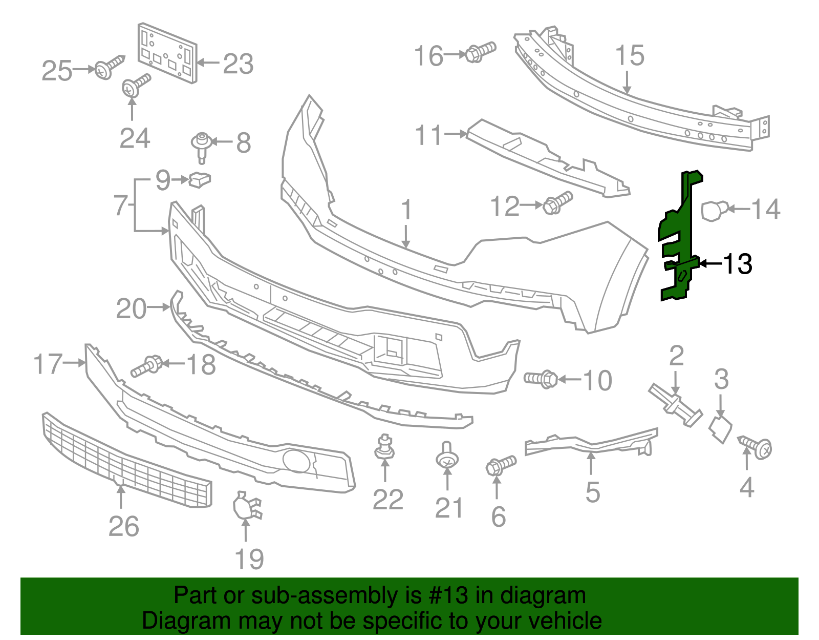 74166-T6Z-A00 - 2017-2020 Honda Ridgeline - Plate L Front Air Guide ...