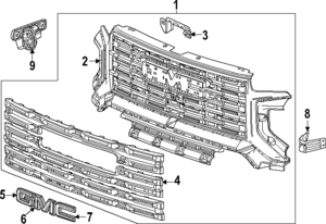 2023 GMC Canyon Grille 87844546 GM | GMPartsDirect.com