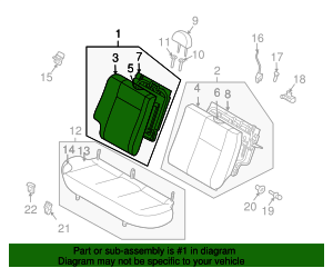 96870113 - Seat Back Assembly 2008 Chevrolet Aveo | AutoNation Parts