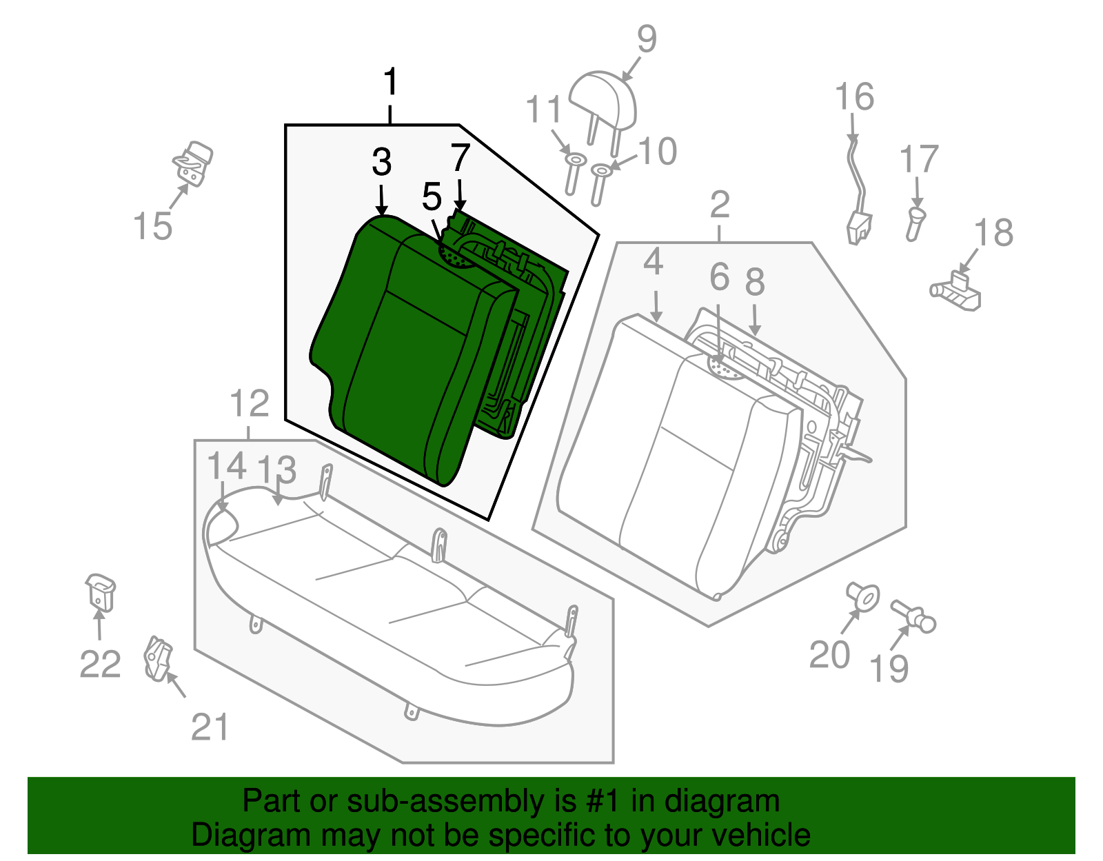 OEM GM Cushion For 2008 Chevrolet Aveo - Part No. 96870130 | Karl ...