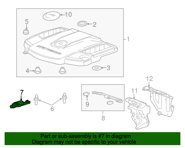 2014-2019 Cadillac CTS Upper Engine Intake Manifold Bracket 12656133 ...
