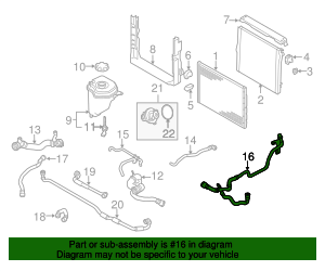 17127576369 - 2008-2014 BMW Reservoir Hose (17-12-7-576-369) | BMW of ...