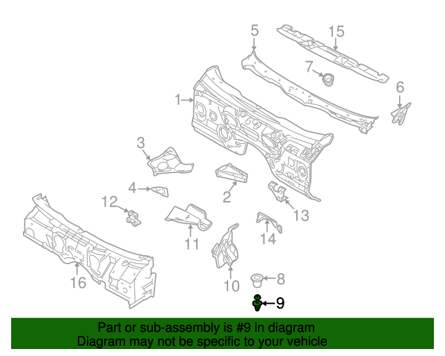 Genuine BMW 51-21-8-205-295 | Cowl Grille Rivet | FREE Shipping on Most ...