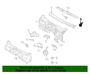 51-71-8-193-201 - Cowl Extension 1997-2003 BMW | AutoNationParts.com