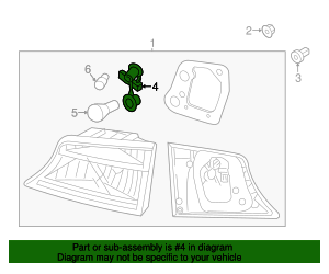 92490-B8600 - Tail Light Socket 2017-2019 Hyundai | AutoNation Parts