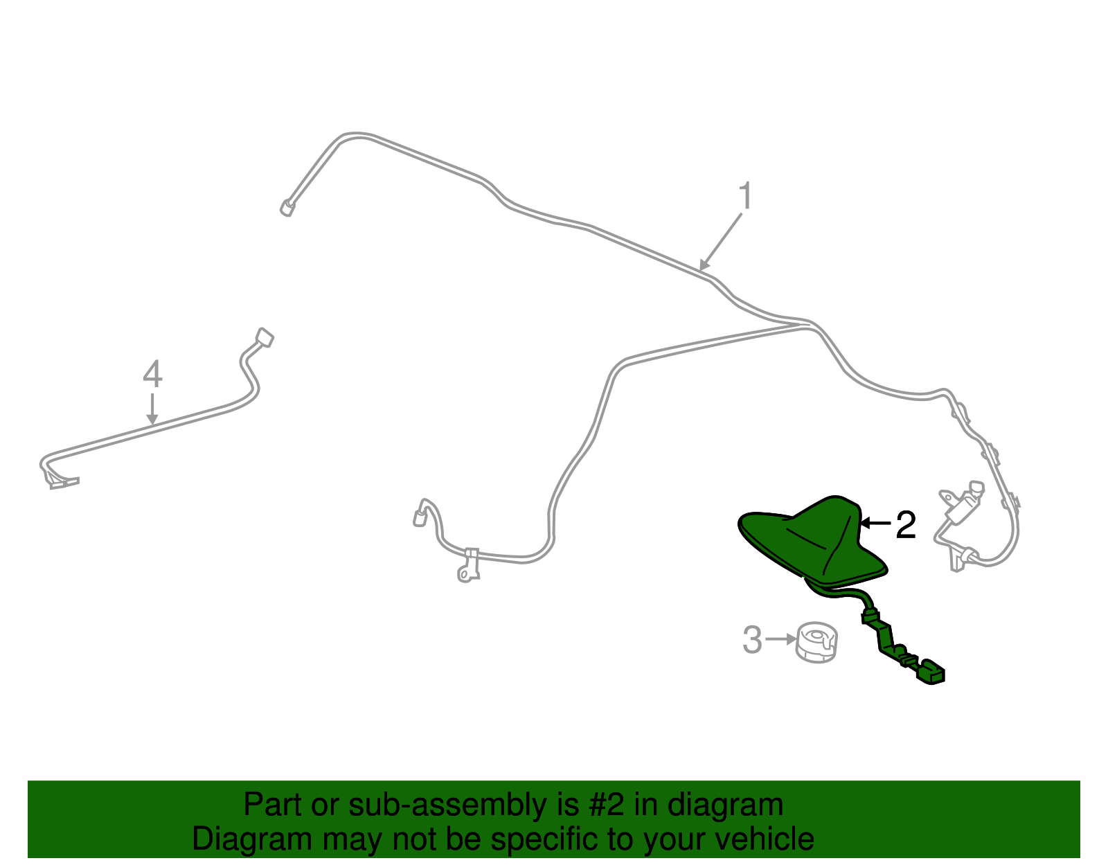 86960-0C041-E2 - Satellite Radio Antenna 2018-2019 Toyota Sequoia ...