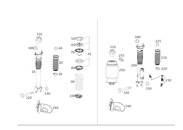 292-320-16-00 - Shock Absorber 2016-2019 Mercedes-Benz | Mercedes-Benz ...