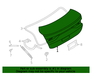 2020-2021 BMW Trunk Lid 41-00-9-462-996 | BMWPartsDirect.com