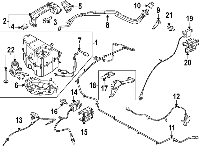 PC3Z-9D378-A - Nitrogen Oxide Sensor 2023-2024 Ford | Ford Parts Direct