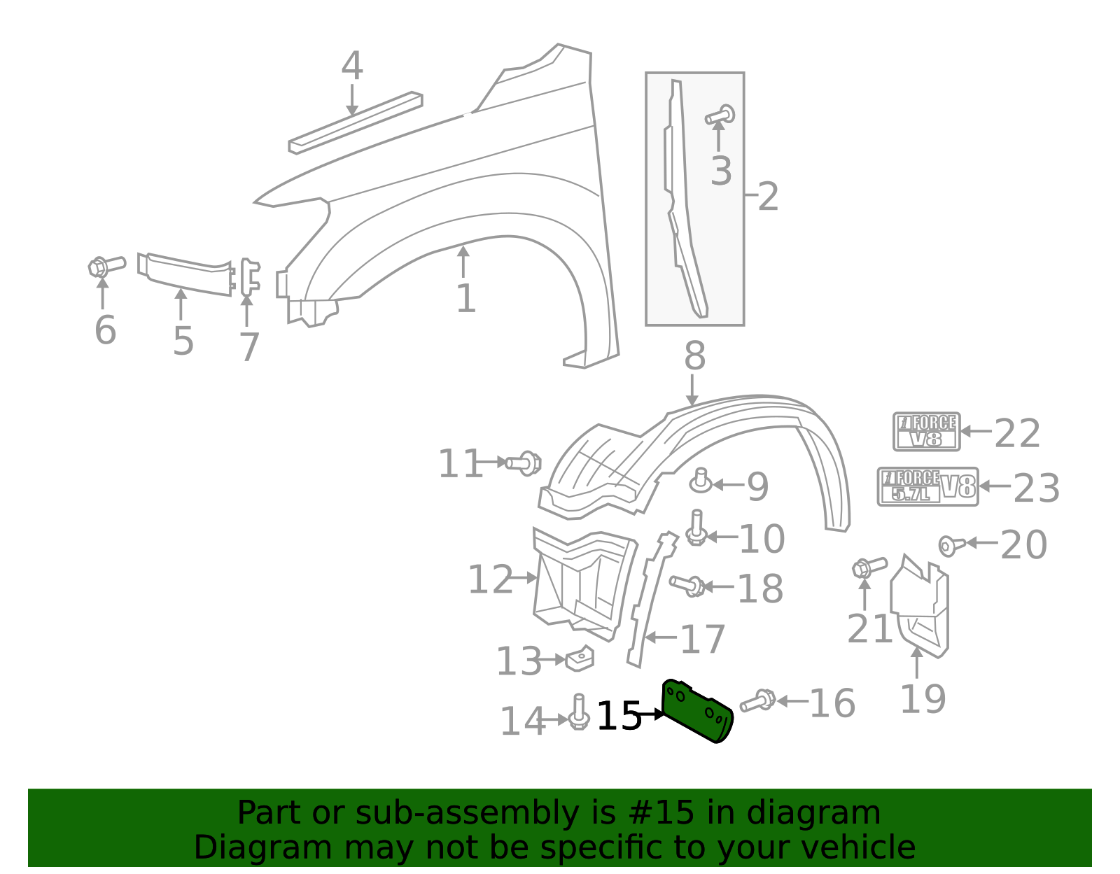 OEM 2007-2013 Toyota Tundra Pad, Front Wheel Opening Extension, Left ...