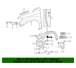 1991-2021 Toyota Fender Liner Grommet 90189-06013 | OEM Parts Online