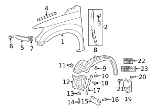 1991-2021 Toyota Fender Liner Grommet 90189-06013 | OEM Parts Online