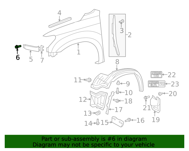 2002-2020 Toyota Fender Liner Clip 9046707201 | Toyota Parts Center