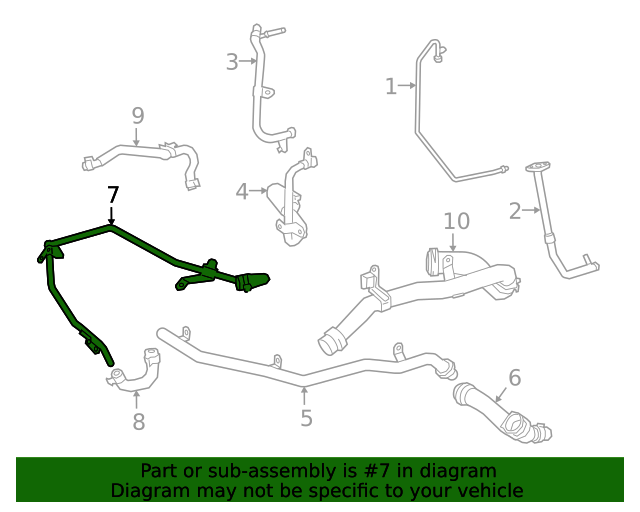 270-200-07-00 - Engine Coolant Hose 2014-2022 Mercedes-Benz | Mercedes ...