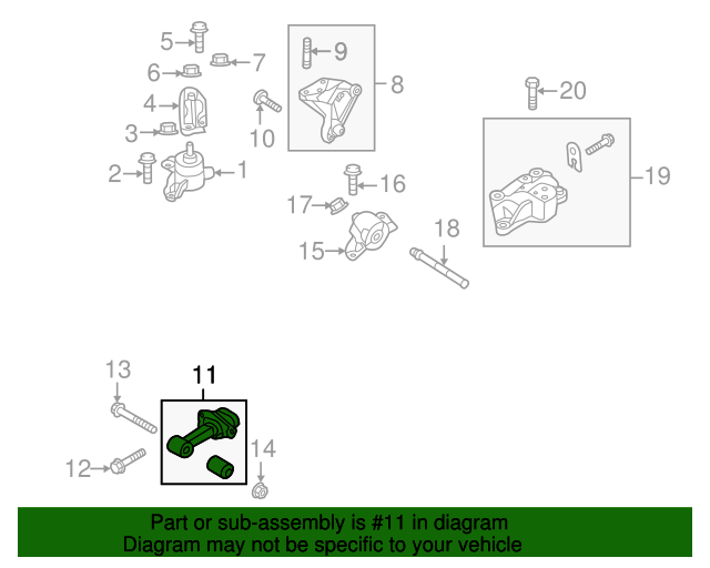 2018-2019 Hyundai Accent Torque Arm 21950-J0000 | OEM Parts Online