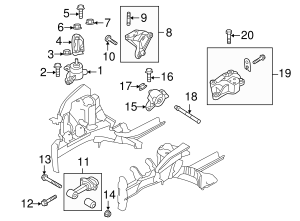 2018-2019 Hyundai Accent Trans Mount Bracket 45211-2F000 | OEM Parts Online
