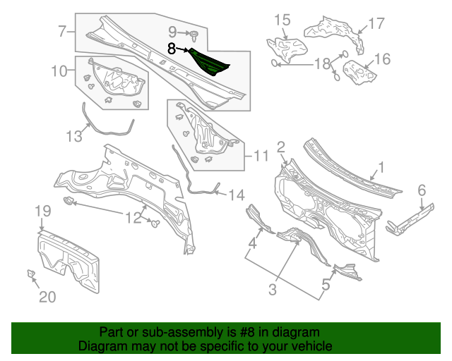 7L6-819-730-F-9B9 - Cover Plate 2004-2010 Volkswagen Touareg ...