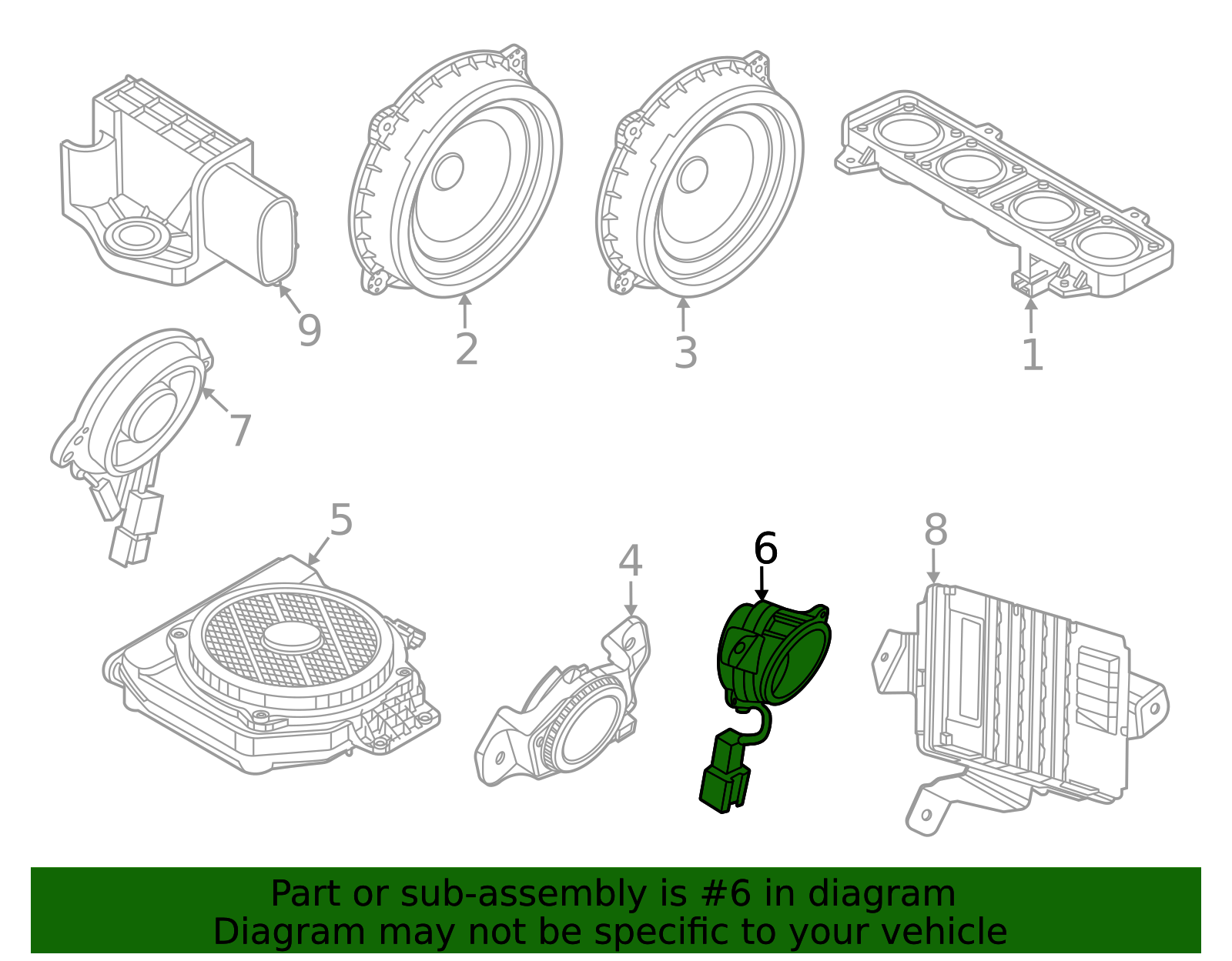 96316-T6500 - Speaker Assembly Rear Tweeter Right-hand 2021-2024 ...