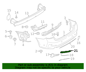 63147420448 - 2019-2021 BMW Reflector (63-14-7-420-448) | BMW of South ...