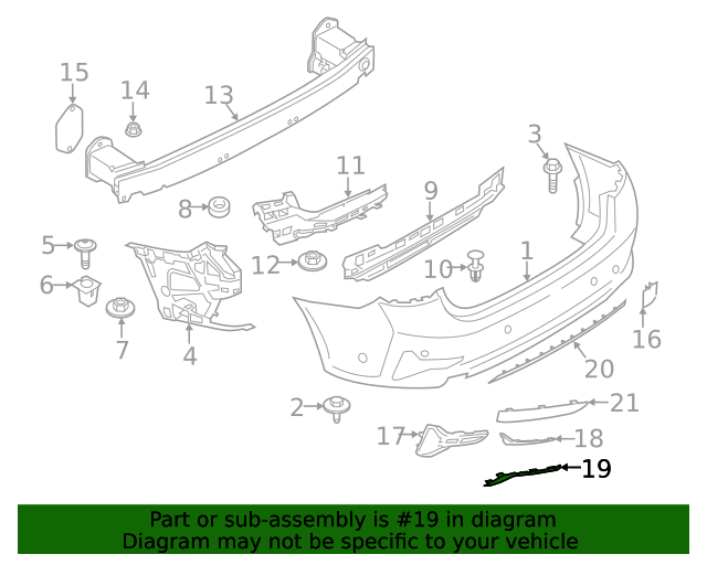 51127488351 - 2019-2021 BMW Lower Trim (51-12-7-488-351) | BMW of South ...