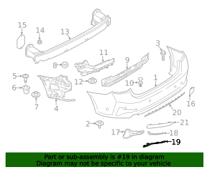 Genuine BMW 51-11-8-089-207 | Grille Trim Left with PDC - M/PDC | FREE ...