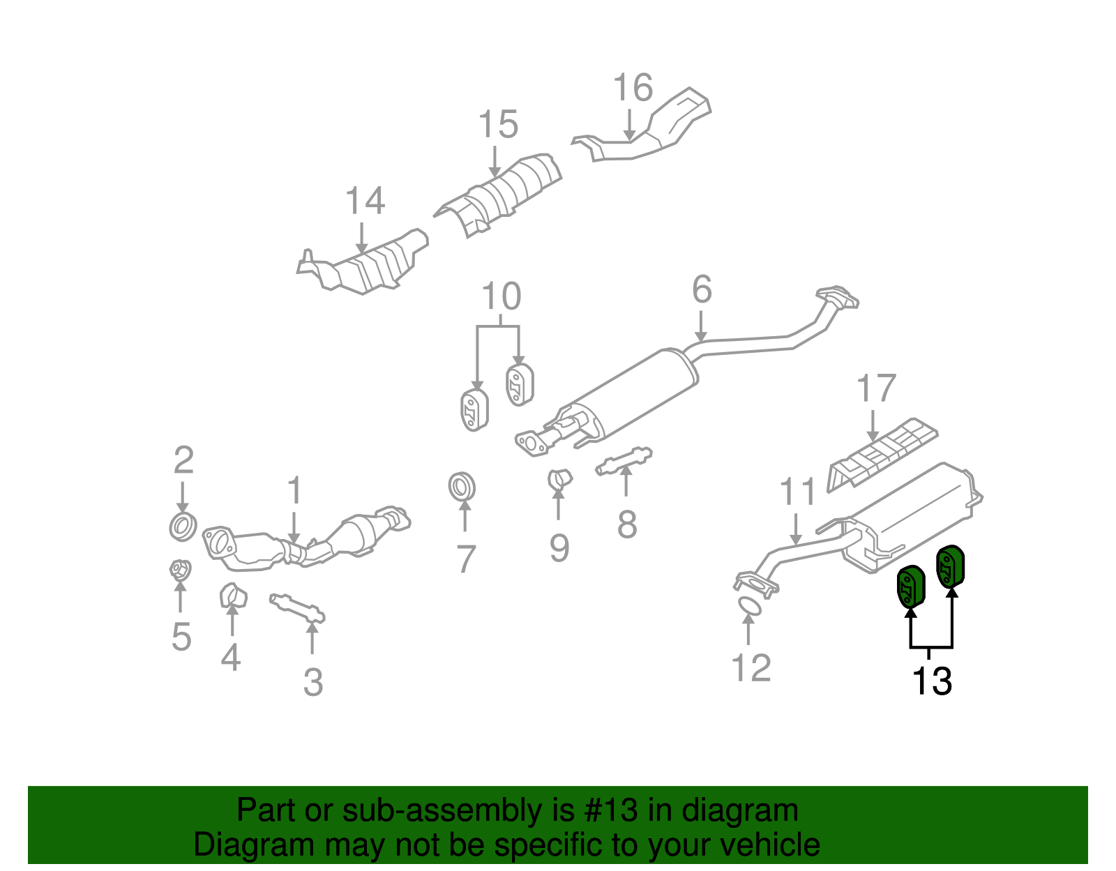 2007-2012 Nissan Versa Muffler & Pipe Insulator 20651-ED000 | Team ...