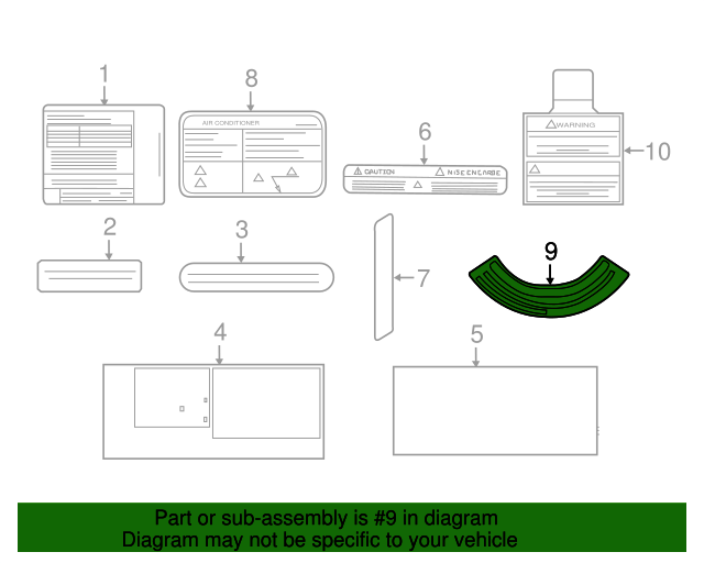 40353-40U05 - Spare Tire Label 2015-2023 Nissan | Group 1 Auto Parts