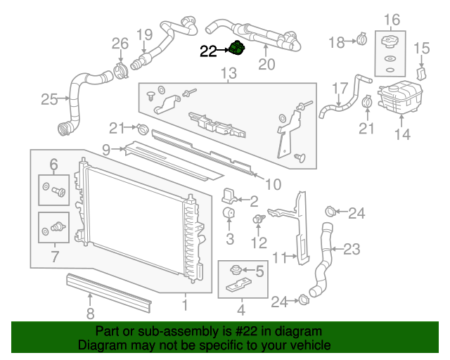 2014-2015 Chevrolet Cruze Heater Inlet and Outlet Hose Clip 11611775 ...