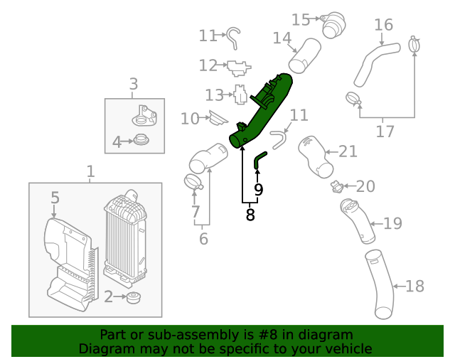 28282-2GTA5 - Upper Pipe 2017-2019 Kia Sportage | Kia.Parts Store