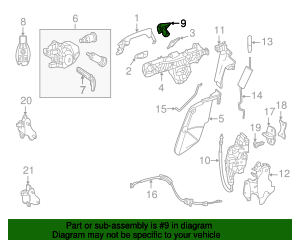 204-760-04-20-9988 - Exterior Door Handle Cover 2013-2019 Mercedes-Benz ...